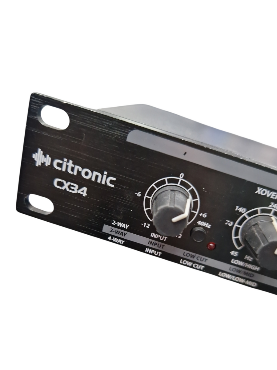 Citronic CX34 2/3/4-Way Active Crossover/ Frequency Splitter, Black ...