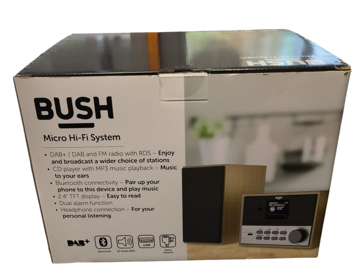 Bush DAB+ /FM Bluetooth CD Player Micro Hi-Fi Systems | Cash Generator